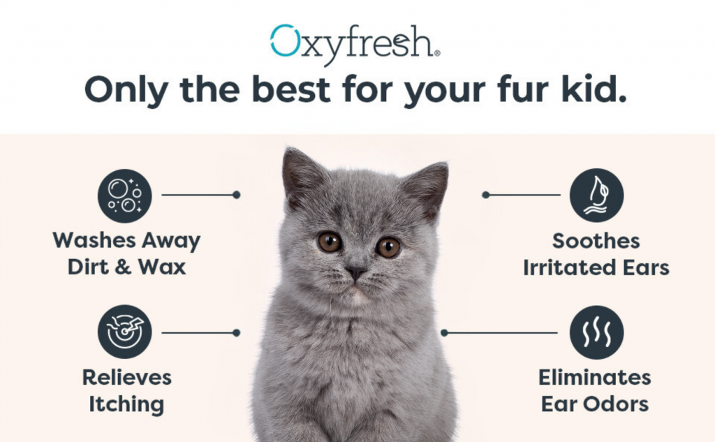 Oxyfresh Pet Ear Cleaner (118ml) – Cat & Dog Ear Infection/ Ear mite ...